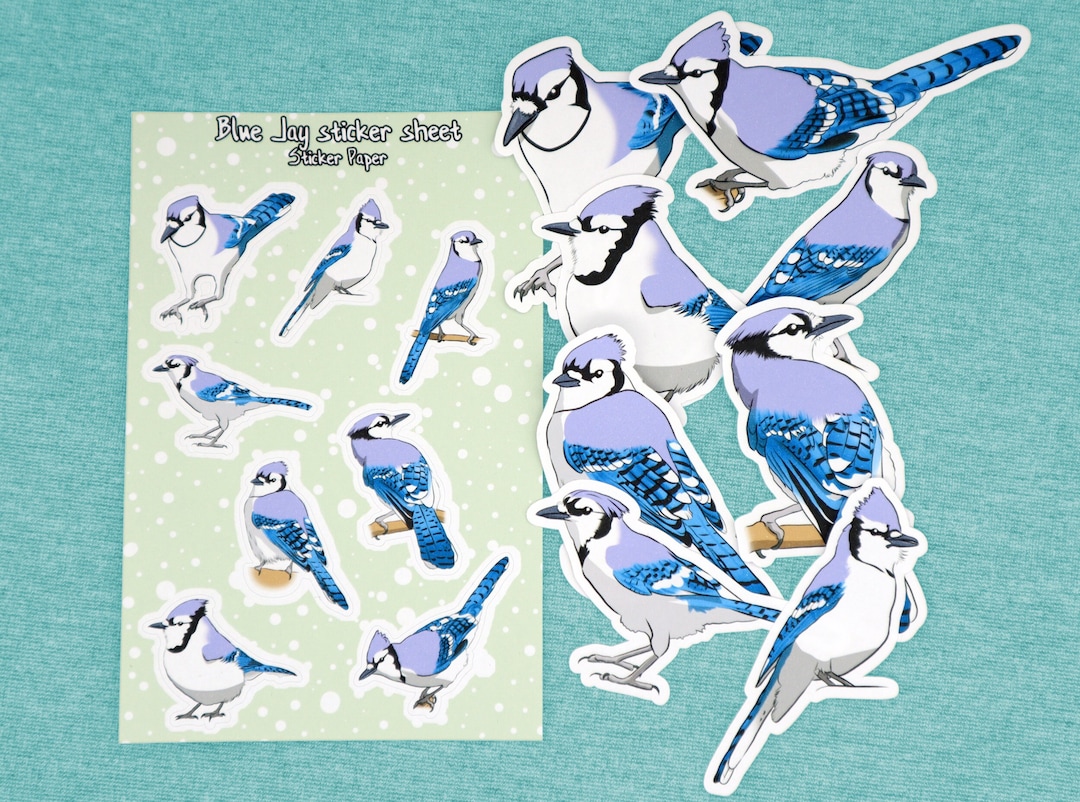 Blue Jay Sticker Made of Vinyl in Small and Big Sizes for Your Bullet ...