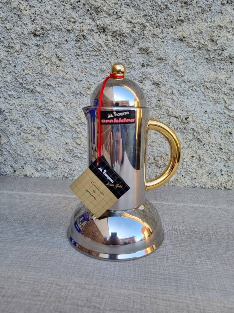 Orchidea Stovetop Moka Pot,in Stainless Steal Manufactured Inoxpran ...