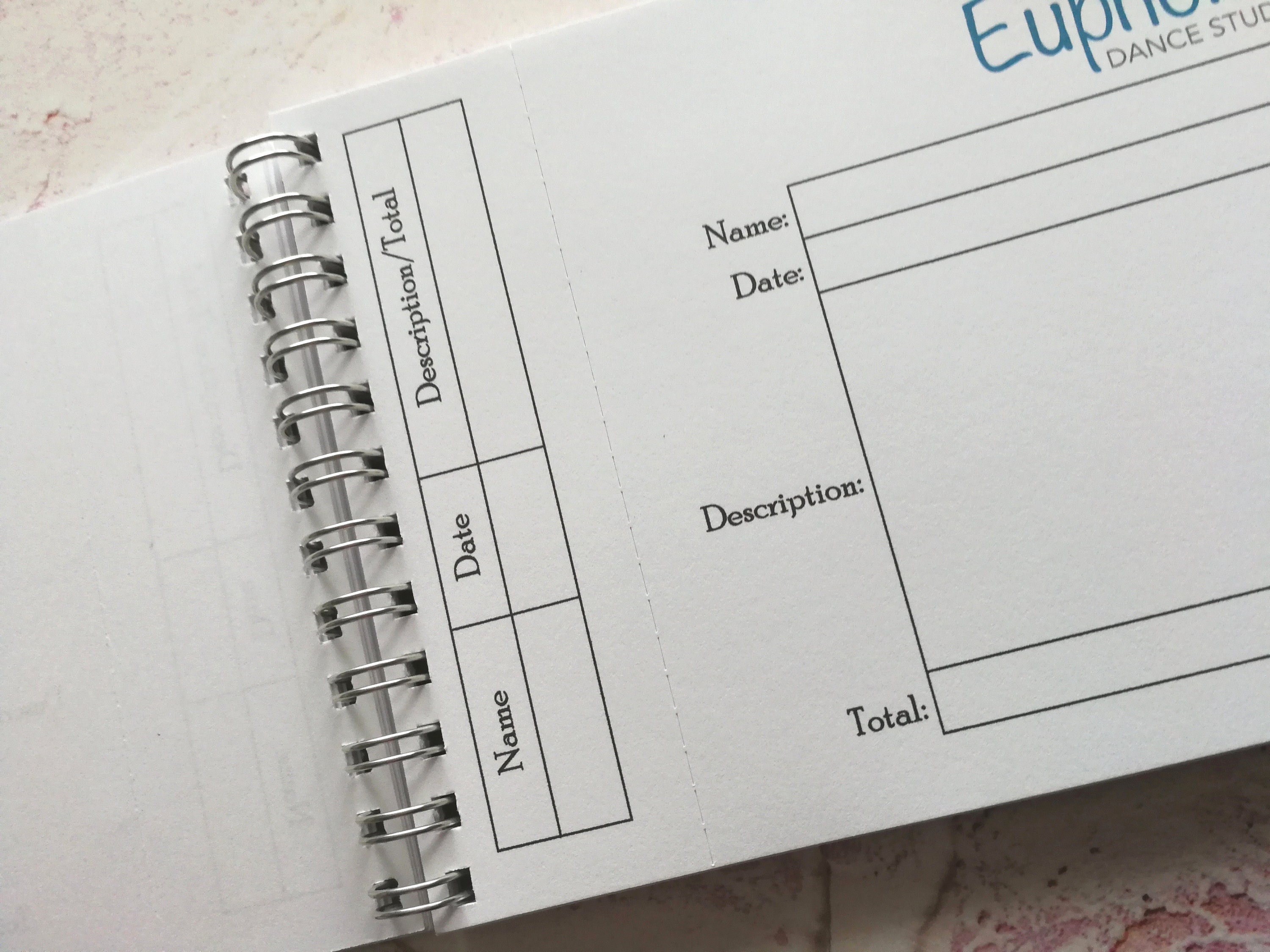A6/A5 Receipt Book With Perforation - Etsy UK
