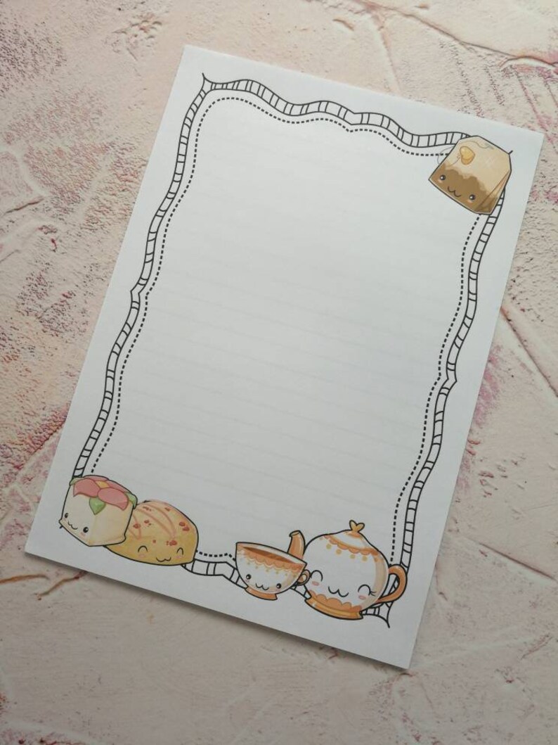 Cute Kawaii Afternoon Tea Writing Set - Etsy UK