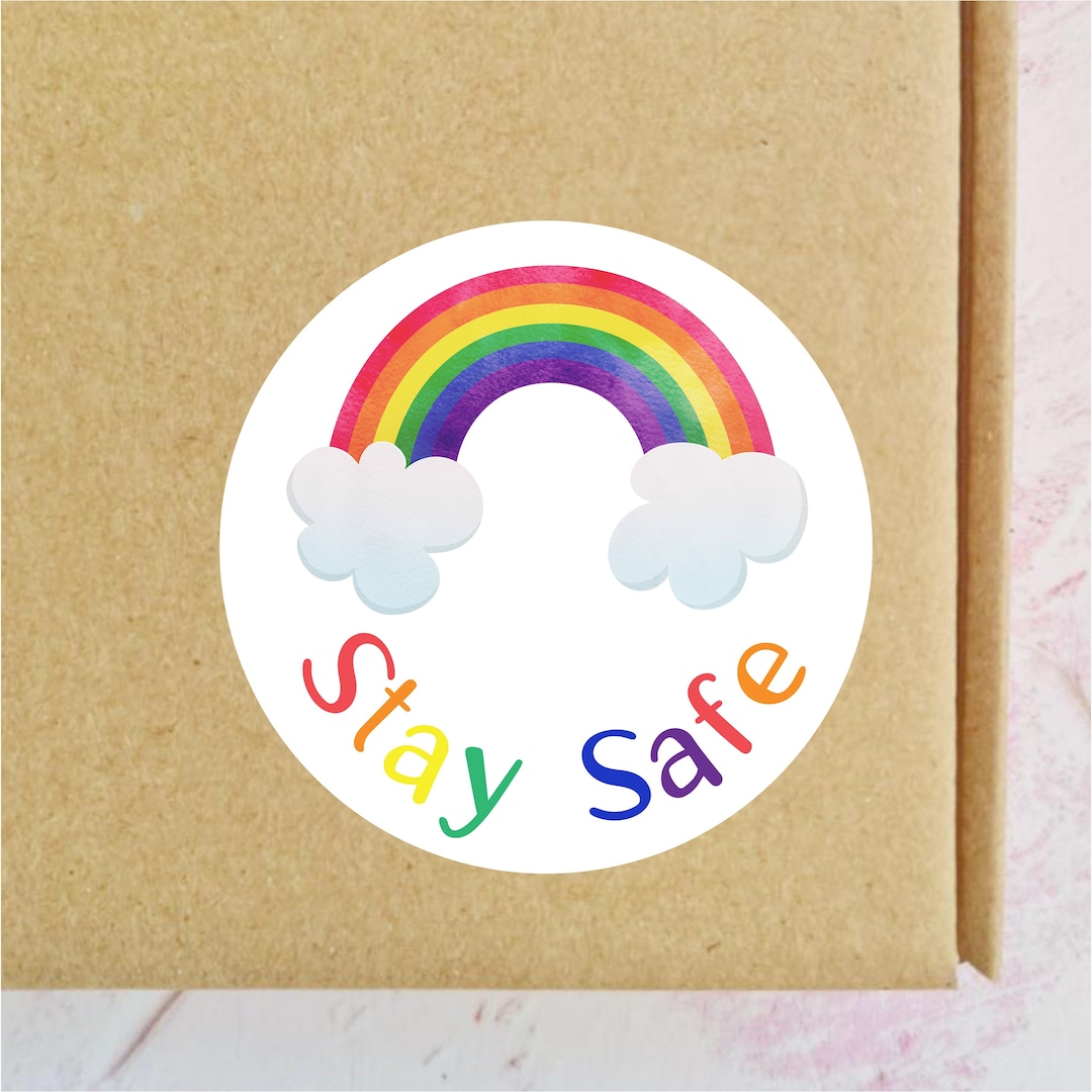 Stay Safe Rainbow Stickers - Etsy