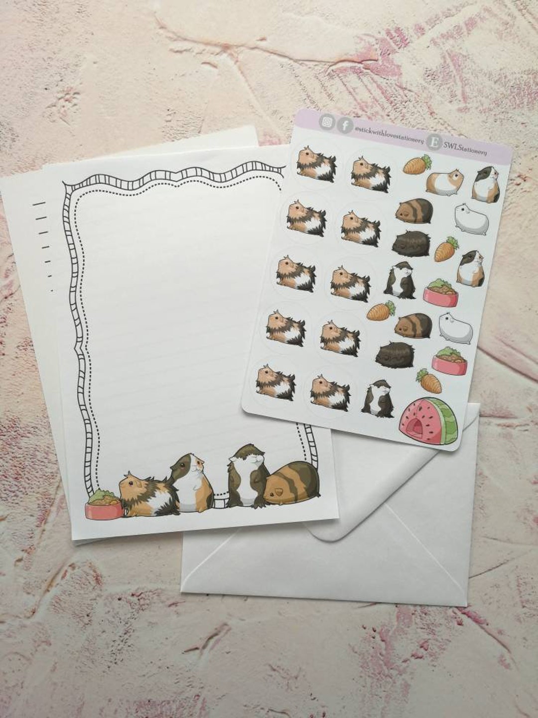Guinea Pig Letter Writing Set - Etsy UK
