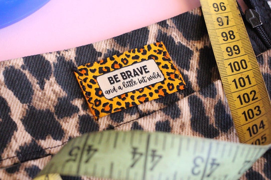 Animal Print Labels for Handmade | Pack of 5 Leopard Print Woven Labels ...
