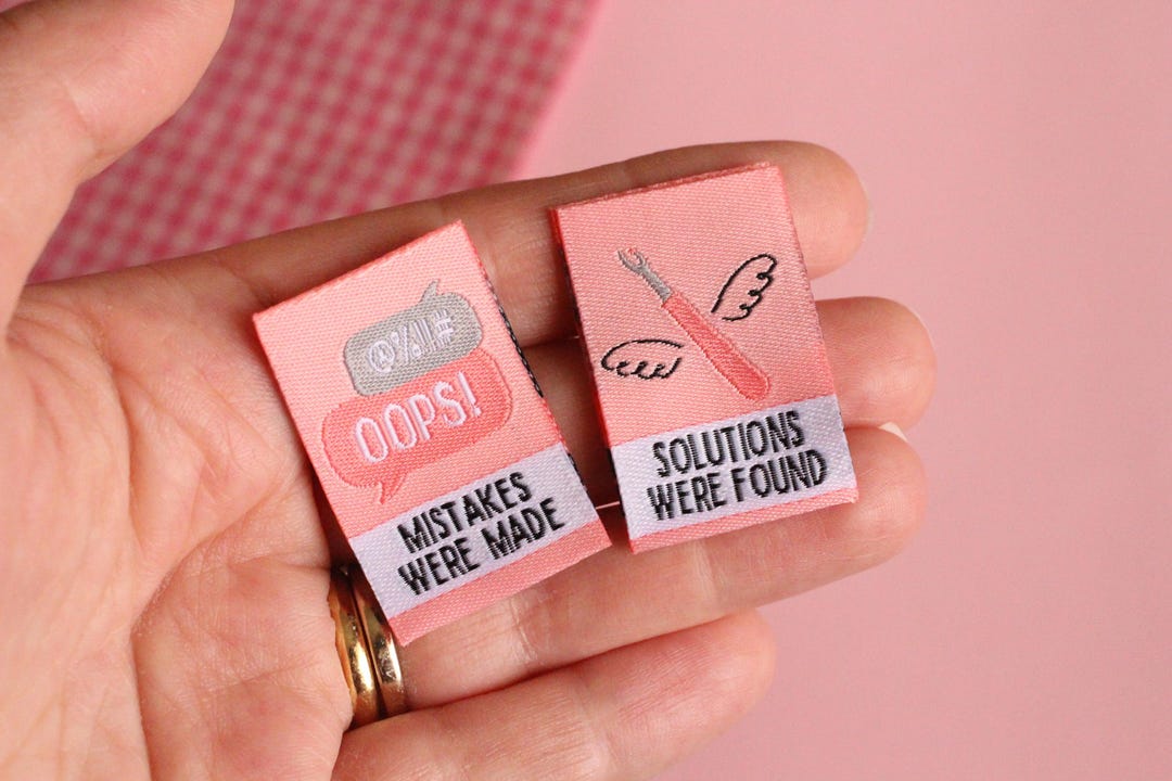 Woven Sewing Label for Handmade Items | Funny Sewing Tag | Pack of 6 ...
