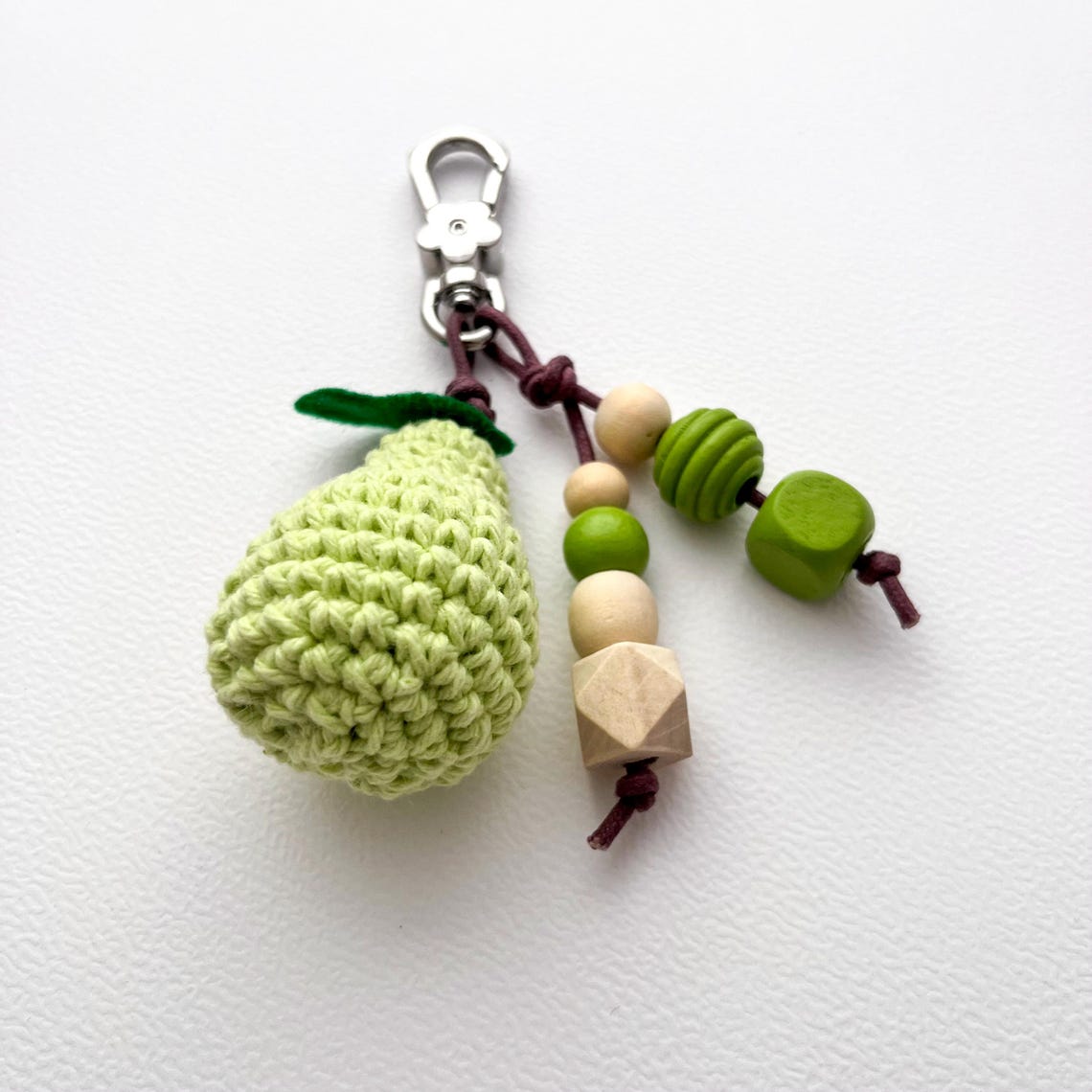 Mini Pear Crochet Keychain Pattern EN/US/PL - Etsy