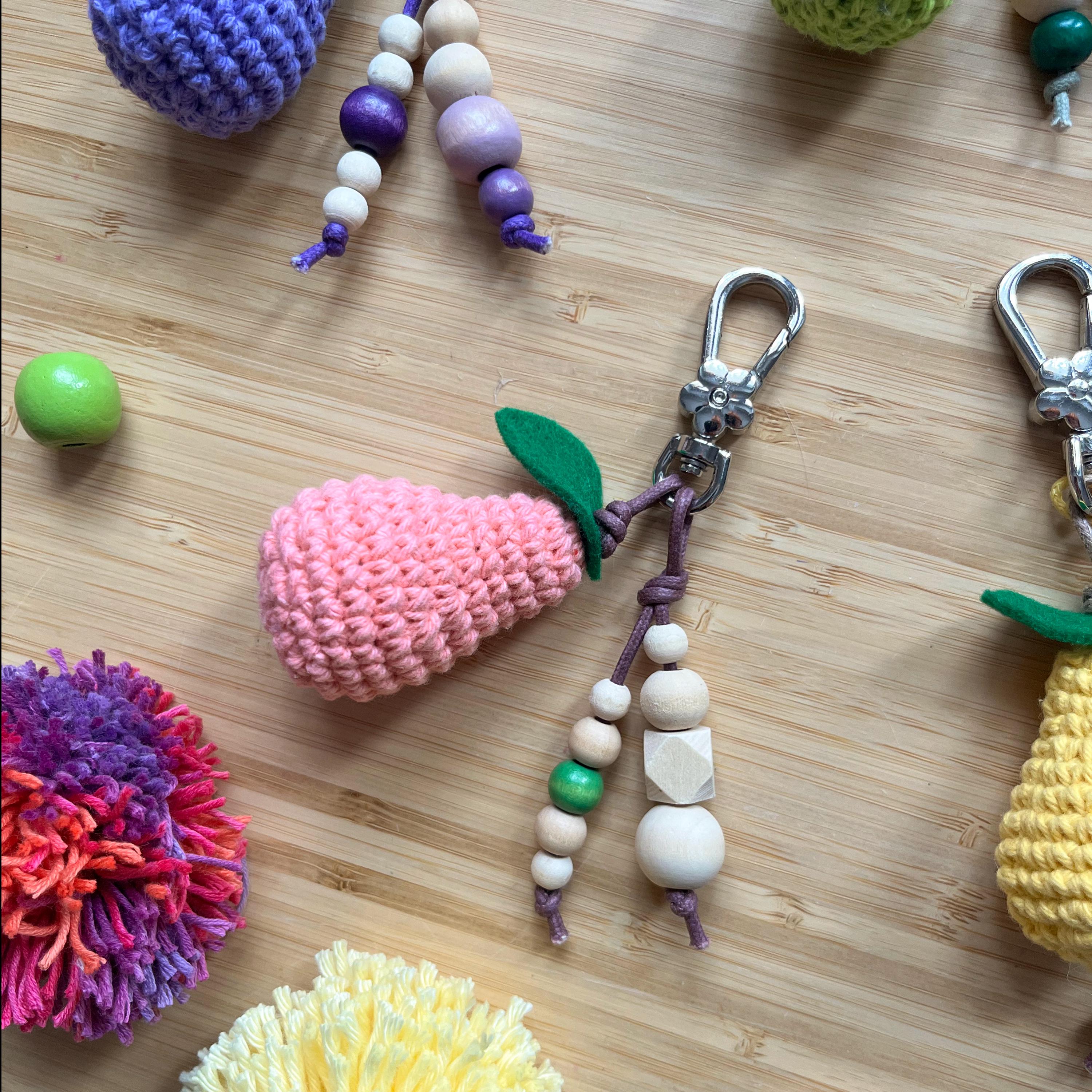 Mini Pear Crochet Keychain Pattern EN/US/PL - Etsy