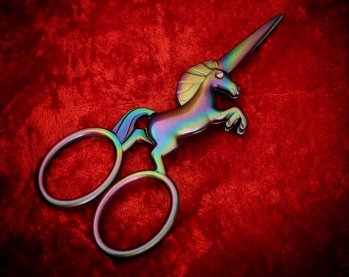 Rainbow Unicorn Embroidery & Cross Stitch Scissors Gothic Scissors ...