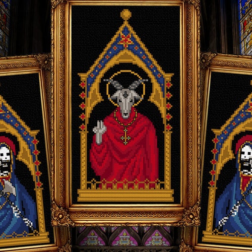 Baphomet Satanic Cross Stitch Pattern / Digital PDF - Etsy