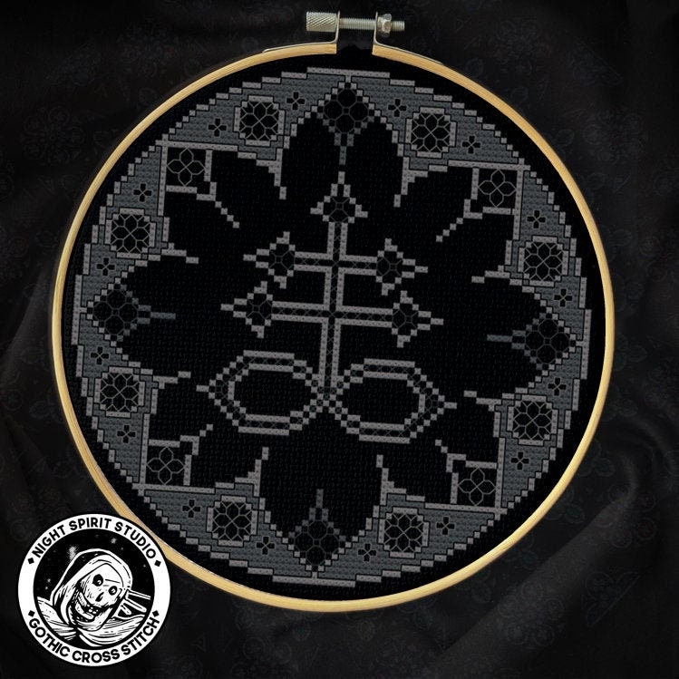 Gothic Leviathan Cross Stitch Pattern | Sulfur Symbol (PDF) - Etsy