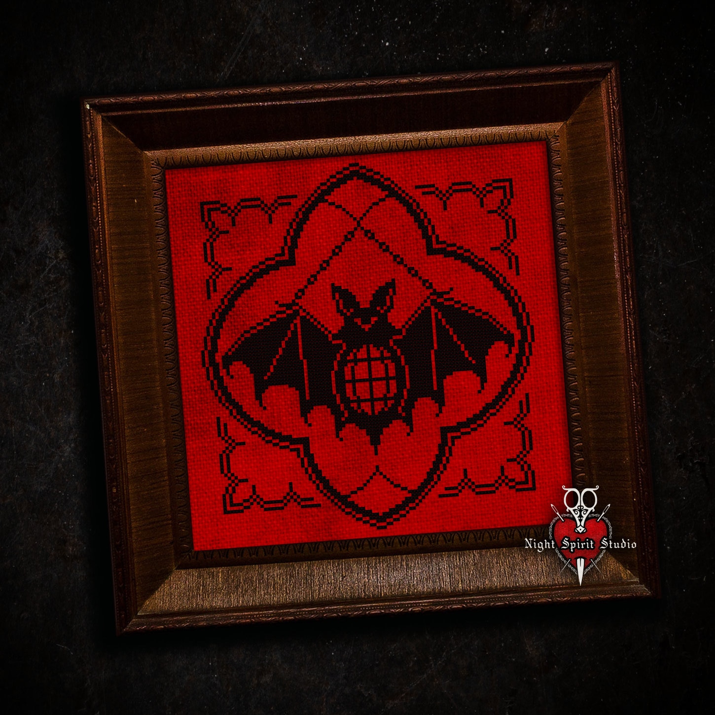 Ornate Bat Lantern Gothic Cross Stitch Pattern Bat Cross - Etsy