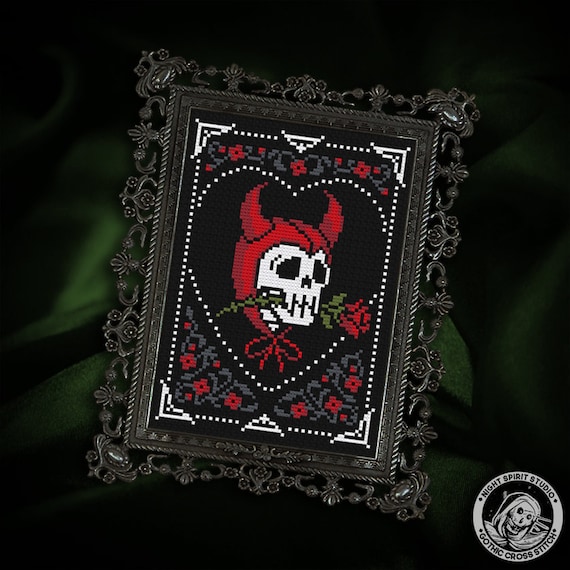 Unholy Admirer Gothic Cross Stitch Pattern Devil Cross | Etsy