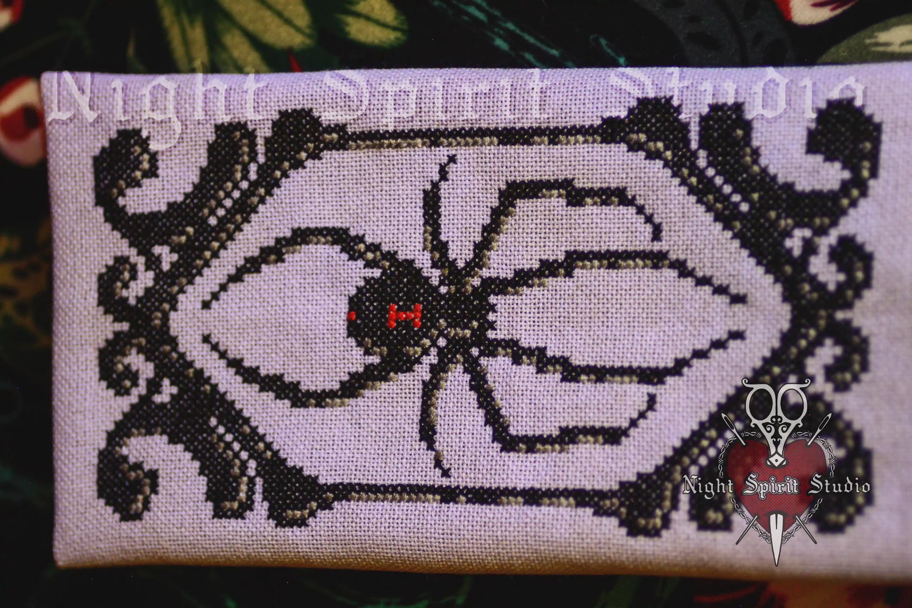 Black Widow Spider Cross Stitch Pattern — Gothic Art Nouveau (PDF) - Etsy