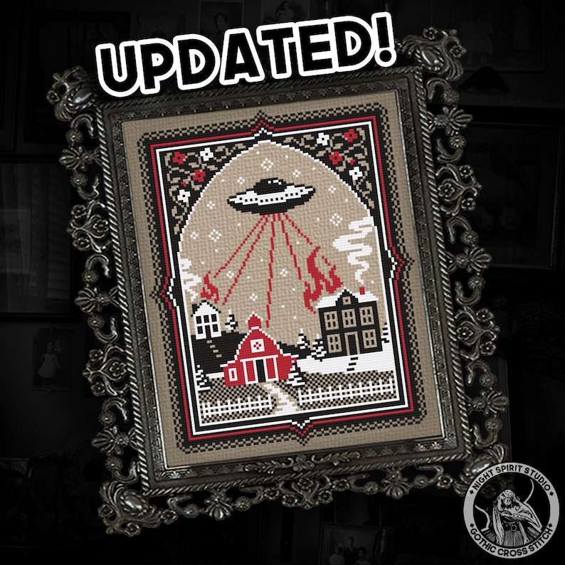 Unexpected Visitors Holiday Alien Invasion Gothic Cross - Etsy Canada