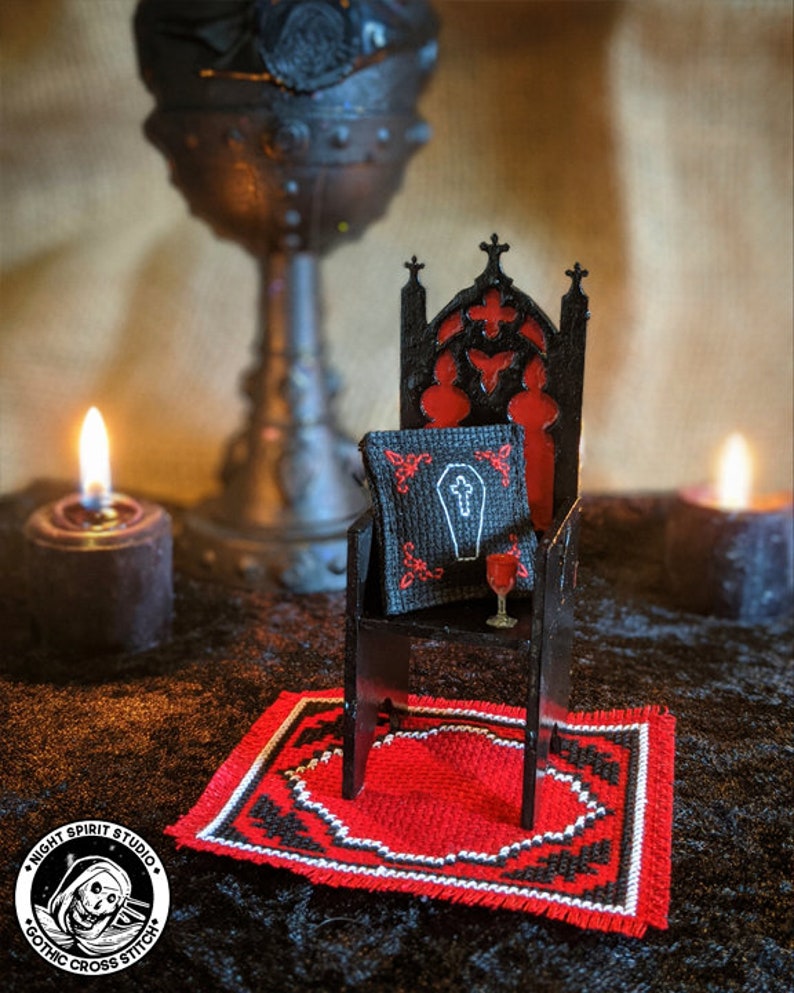 PDF PATTERN Miniature Vampire Pillows and Rugs Cross | Etsy