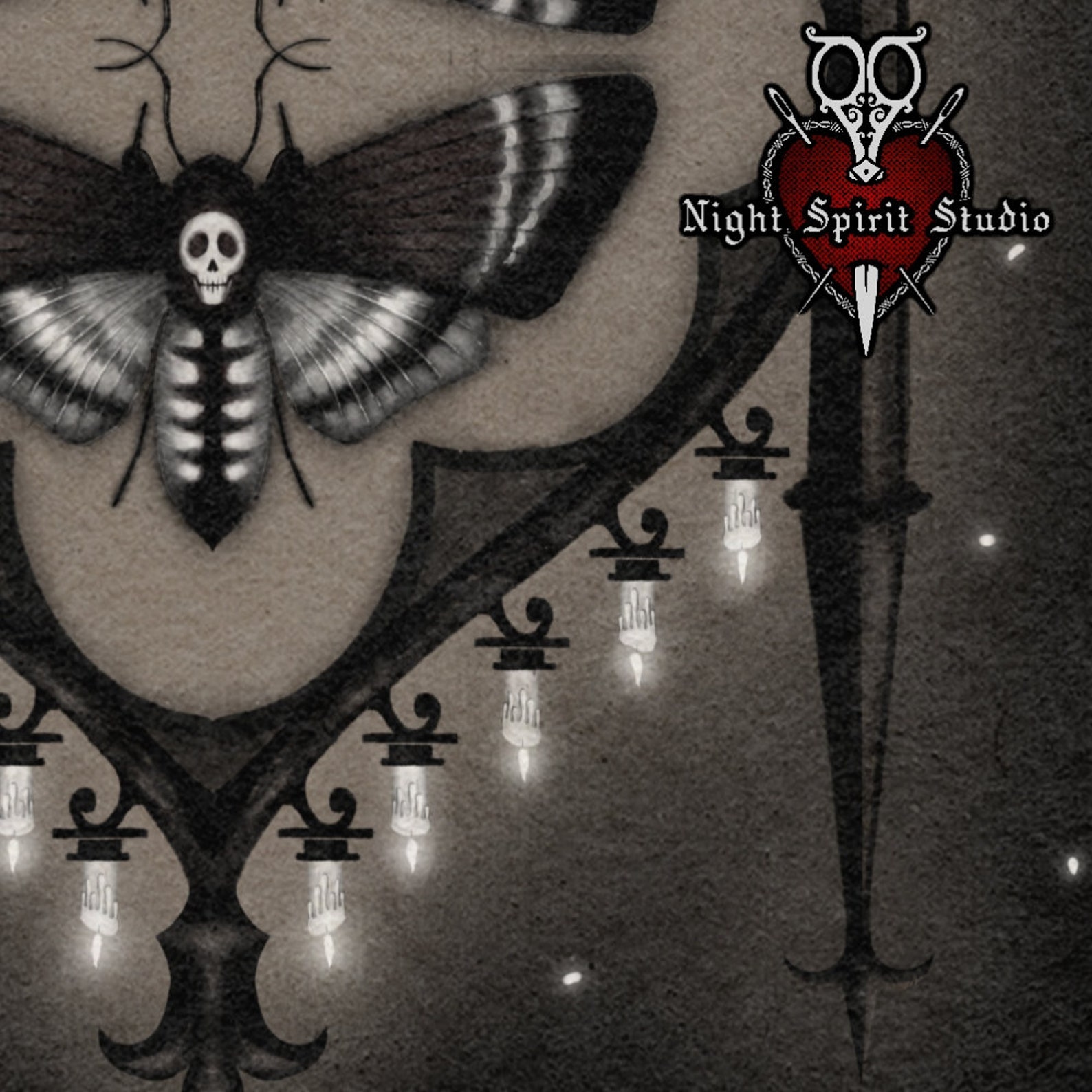 Reliquary Gothic Architecture & Death's Head Moth Art | Etsy