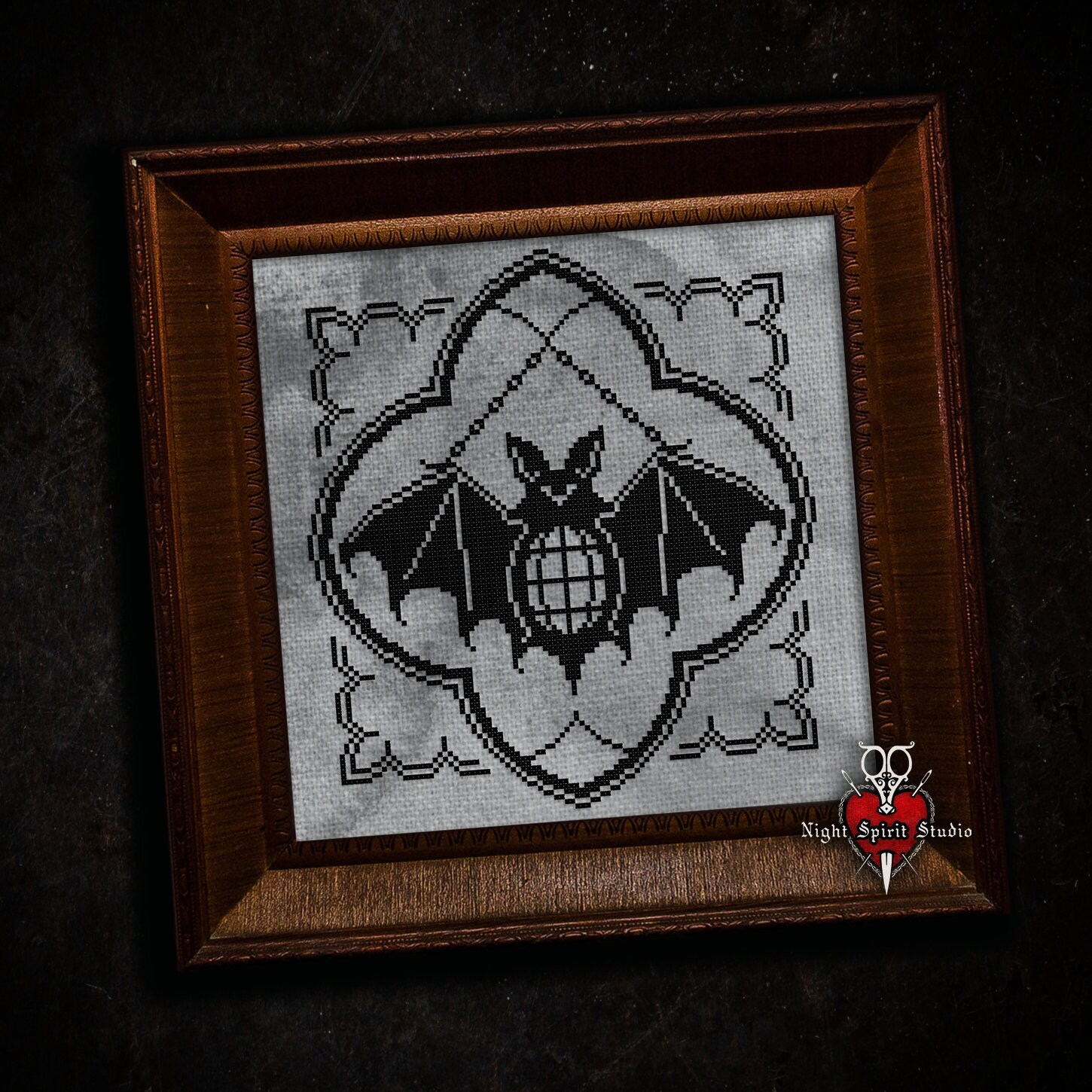 Ornate Bat Lantern Gothic Cross Stitch Pattern Bat Cross - Etsy