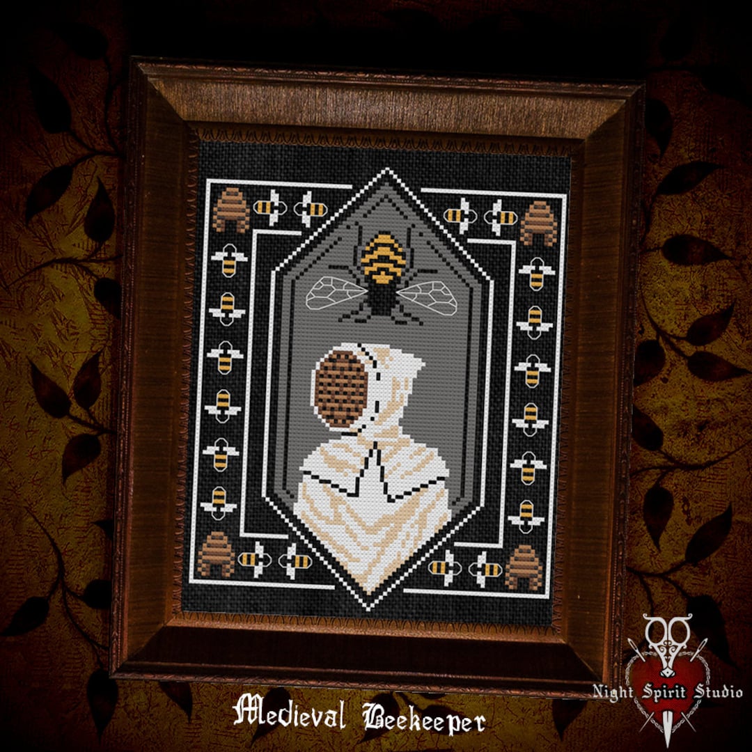 Medieval Beekeeper - the Middle Ages - Gothic Cross Stitch Pattern ...