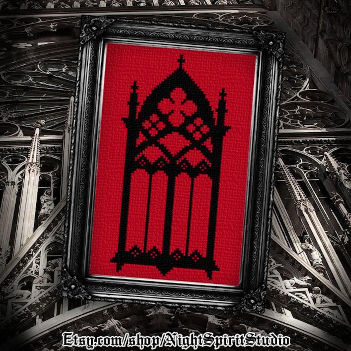 Gothic Cathedral Window Gothic Cross Stitch Pattern Gothic | Etsy UK