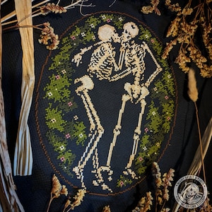Hasanlu Lovers Cross Stitch Pattern | Gothic Skeleton Couple (PDF) - Etsy