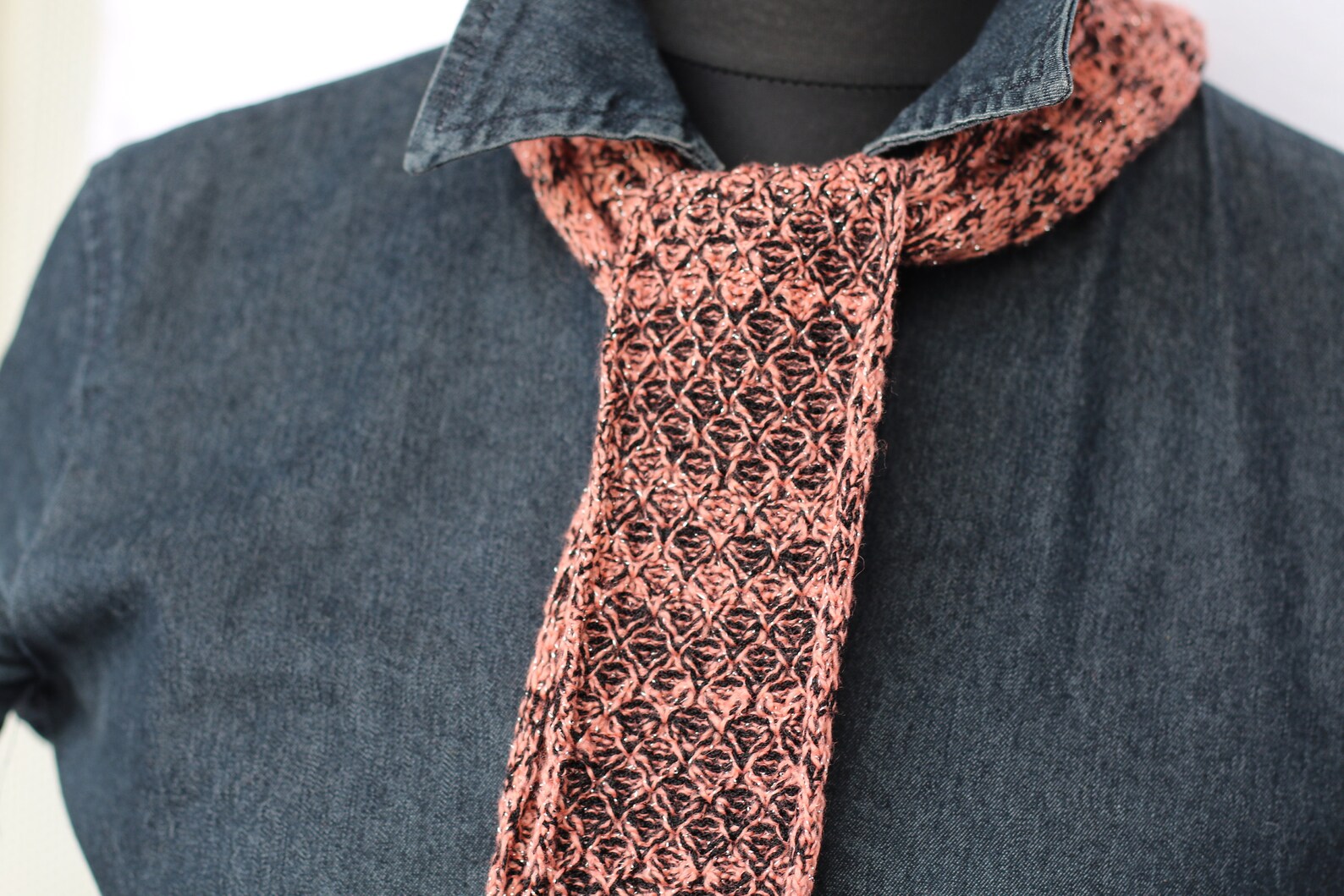 Skinny scarf women Knit boho scarf handmade Organic scarf | Etsy