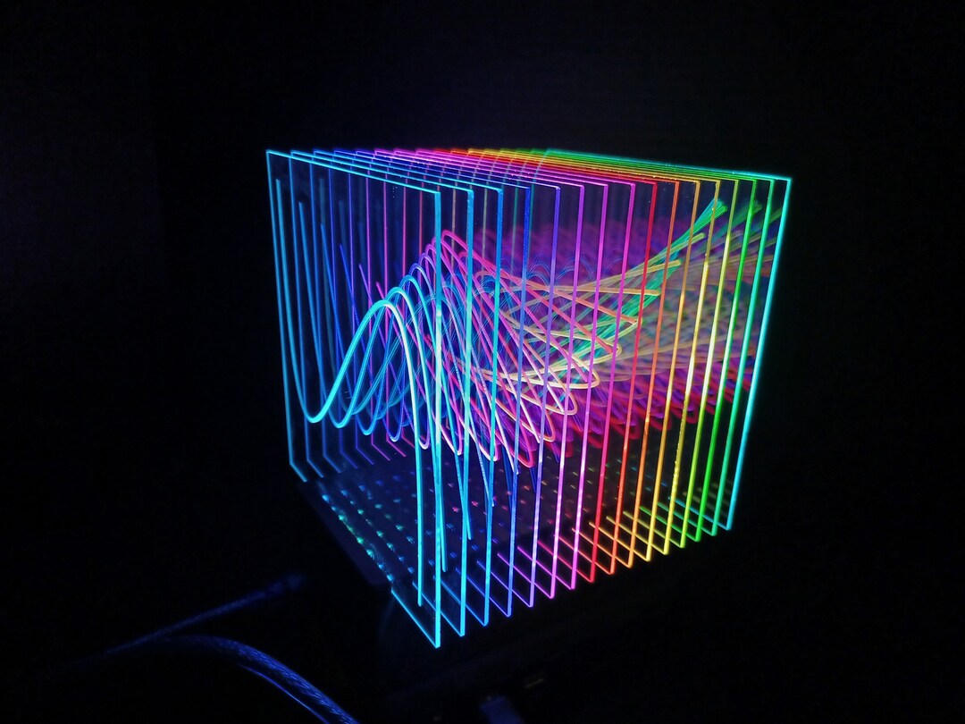 Acrylic Light Display - Spline Wave - Etsy