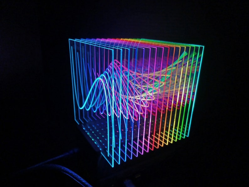 Acrylic Light Display - Spline Wave - Etsy
