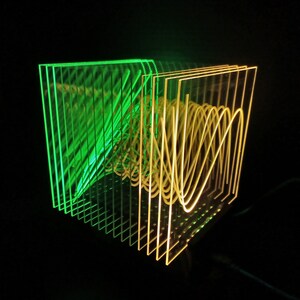 Acrylic Light Display - Spline Wave - Etsy