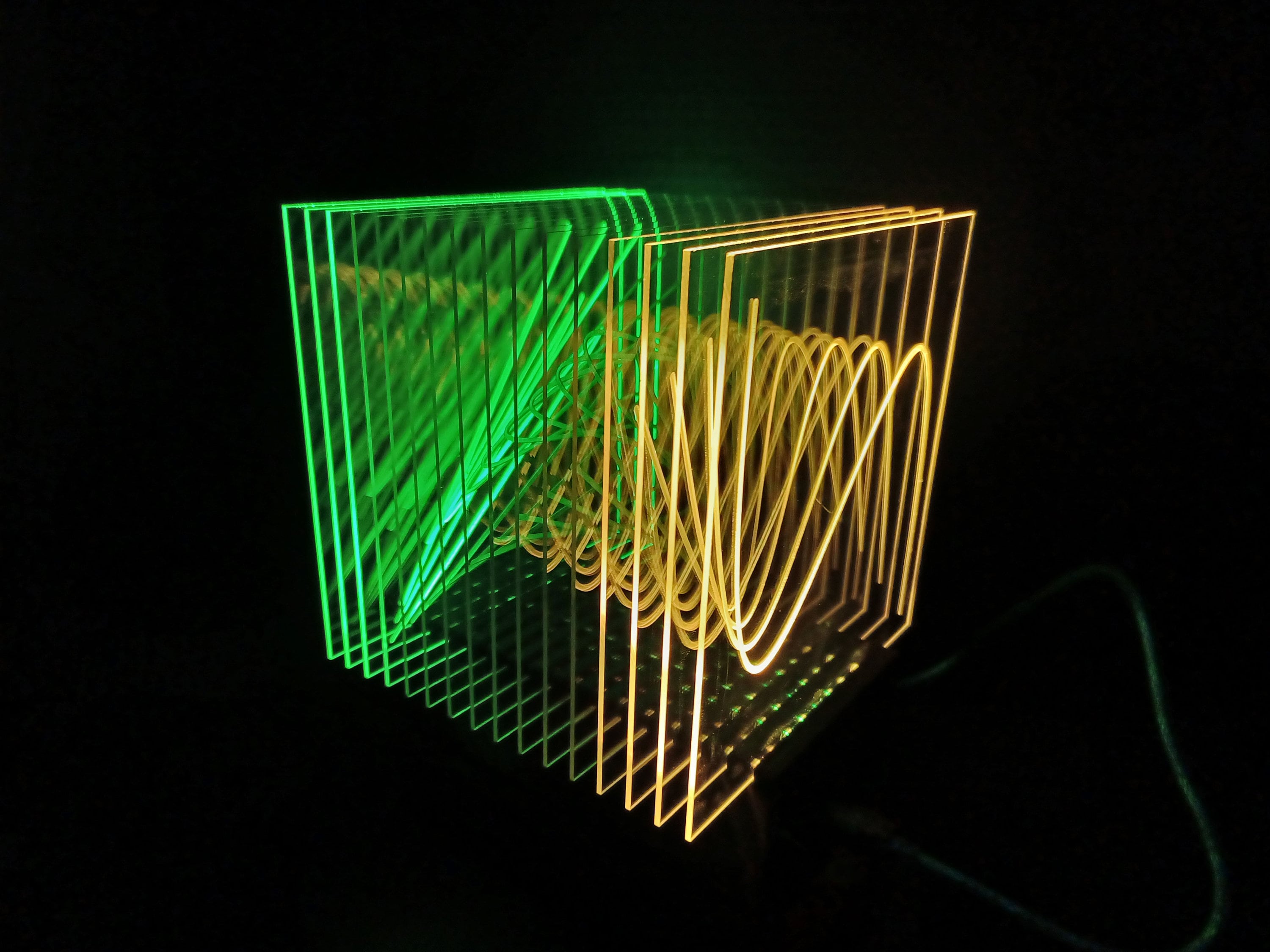 Acrylic Light Display - Spline Wave - Etsy