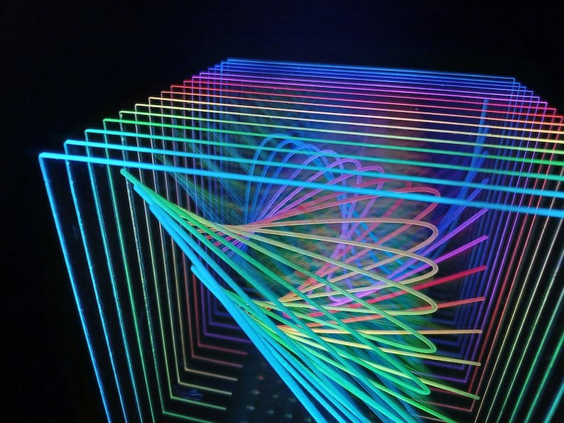 Acrylic Light Display - Spline Wave - Etsy