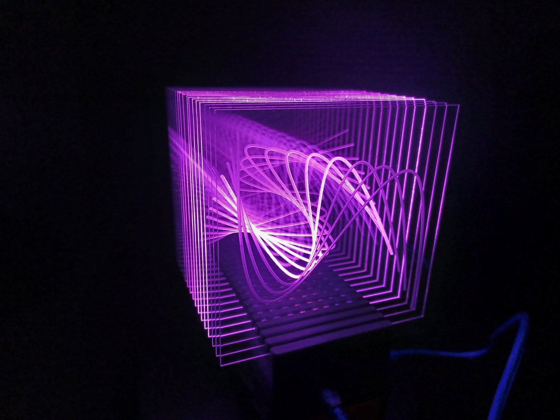 Acrylic Light Display - Spline Wave - Etsy