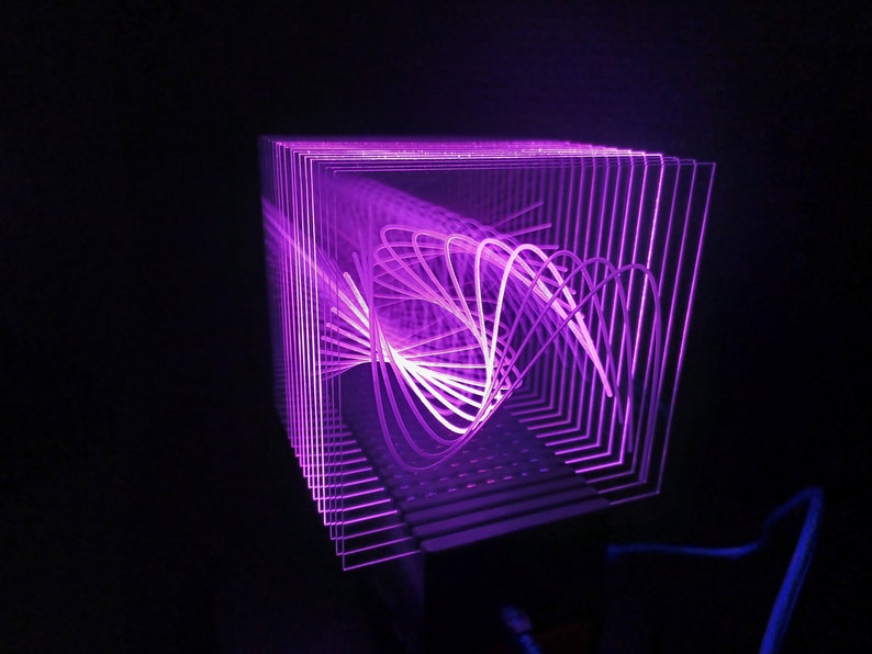 Acrylic Light Display - Spline Wave - Etsy
