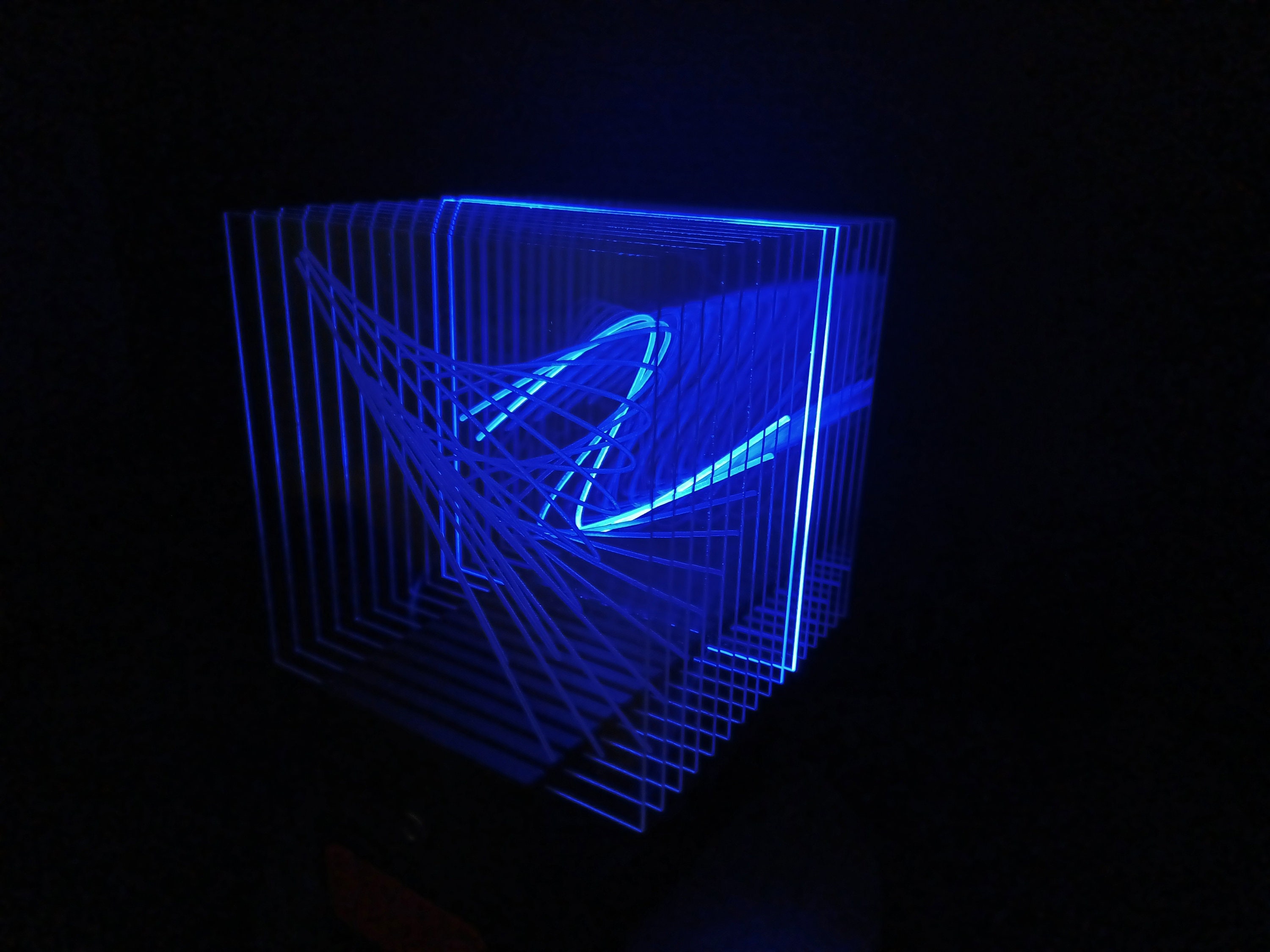 Acrylic Light Display - Spline Wave - Etsy