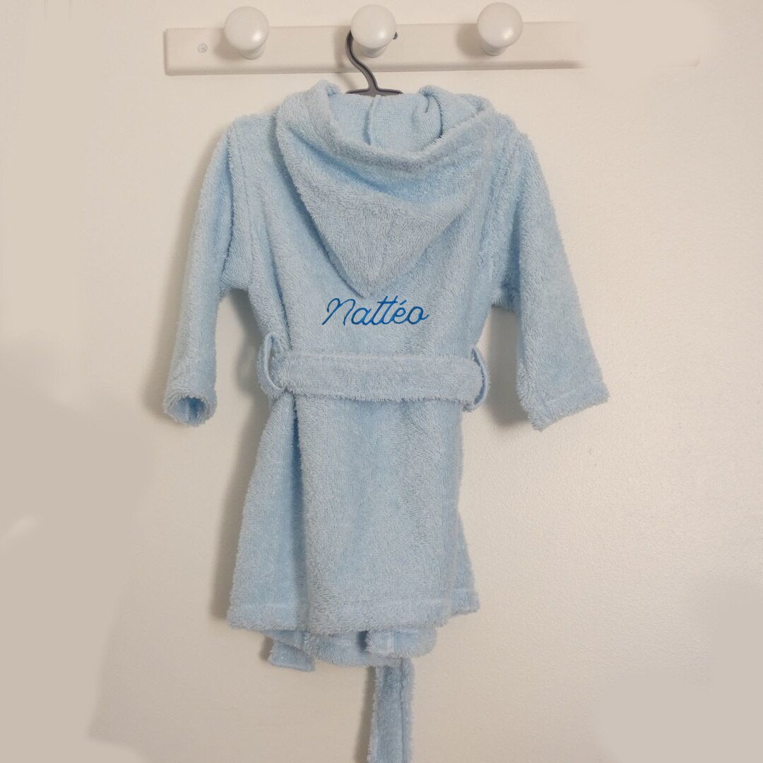 Peignoir de bain bébé 1-2 ans et 3 4 ans 100 % coton prénom - Etsy France