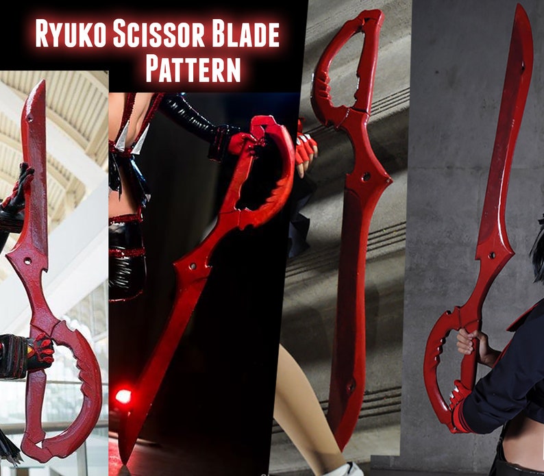 Kill La Kill Ryuko Matoi Prop Scissor Blade Pattern Template - Etsy