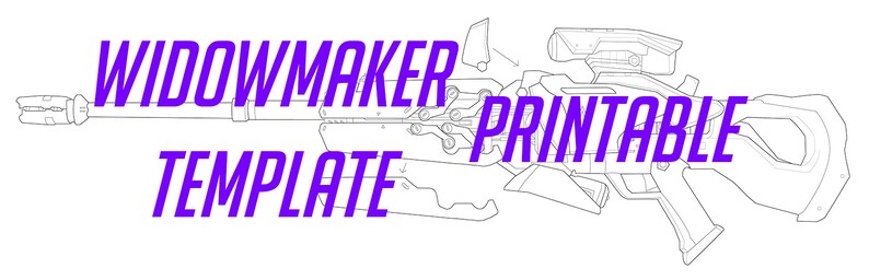 Overwatch Widowmaker Widow's Kiss Sniper Rifle Blueprint Template ...