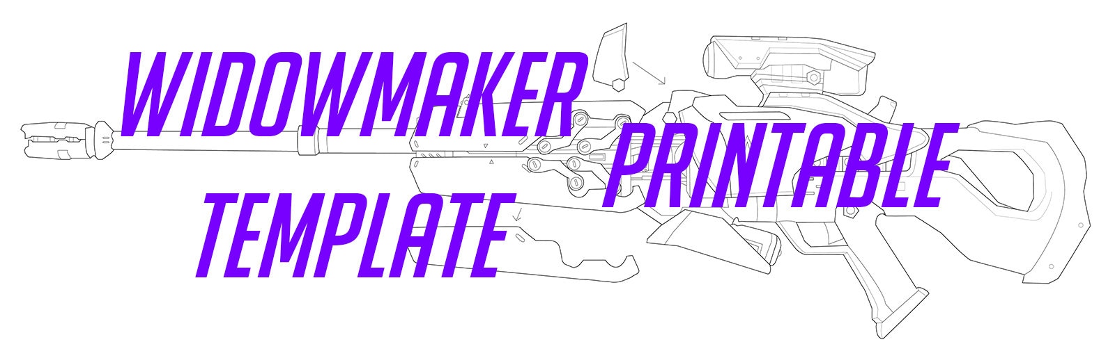 Overwatch Widowmaker Widow's Kiss Sniper Rifle Blueprint Template ...