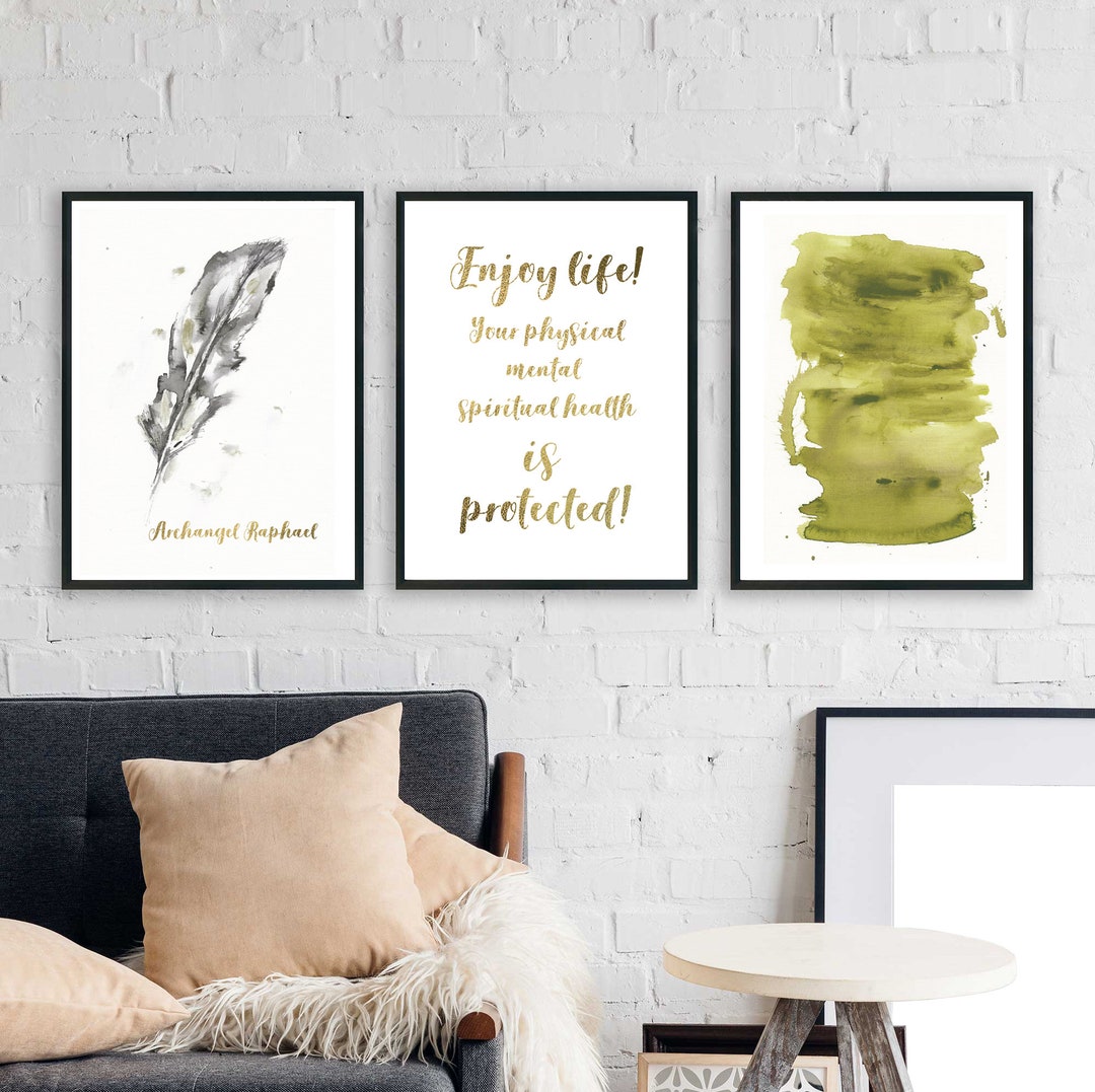 ARCHANGEL RAPHAEL Posters, Secret Santa Gift, Angels Handmade Painting ...