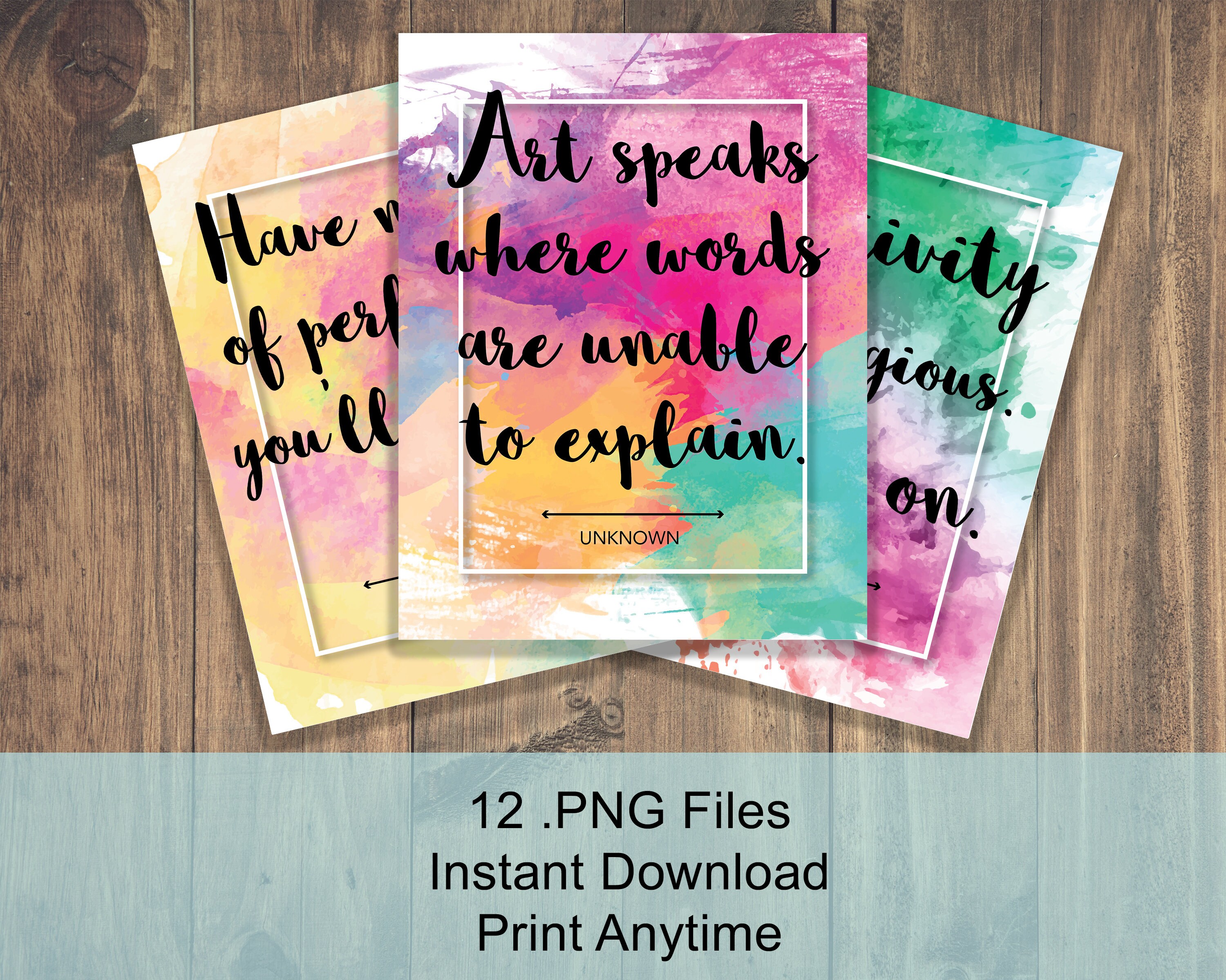 Printable Art Quotes Poster for the Classroom 12 Posters - Etsy