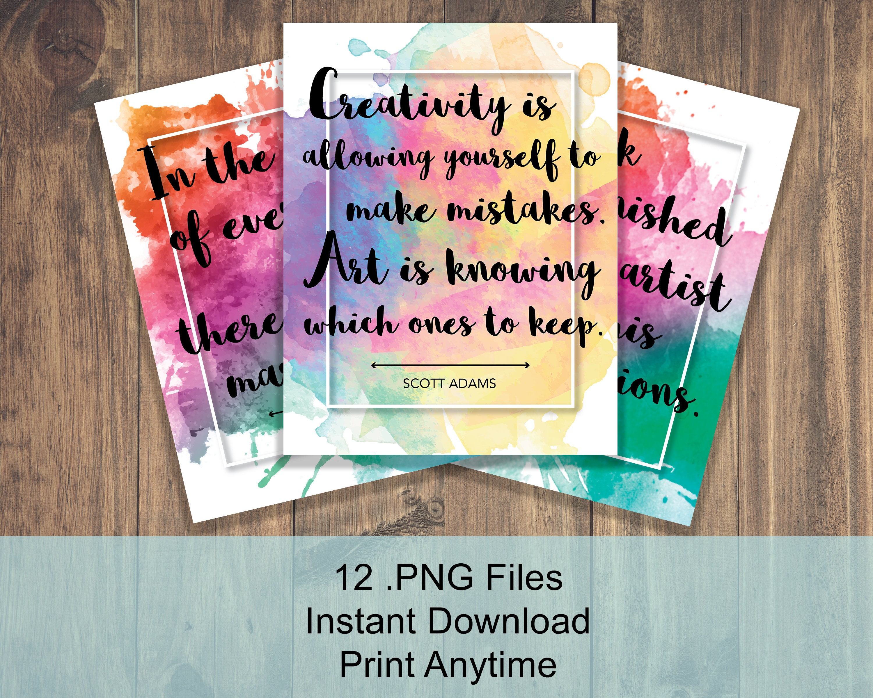 Printable Art Quotes Poster for the Classroom 12 Posters - Etsy