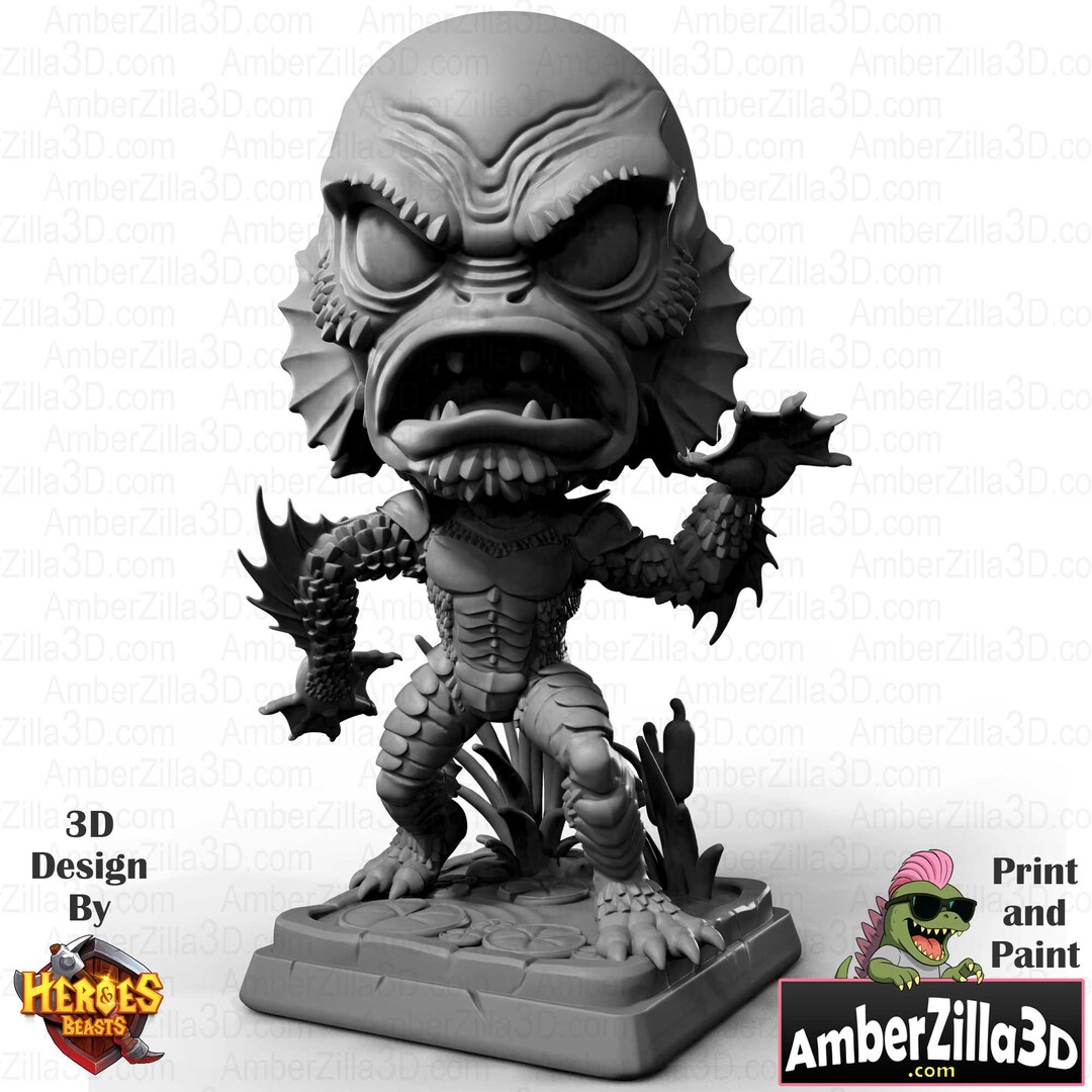 Lagoon Creature Chubhead Collectable - Mini Statue for Classic Monster ...