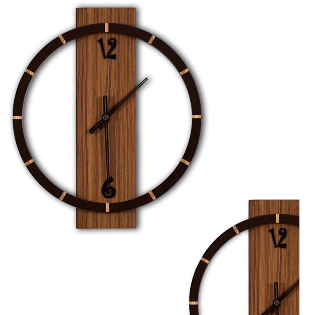Original Natural Wall Clock,natural Wood Hand Made Clock,unique Design ...