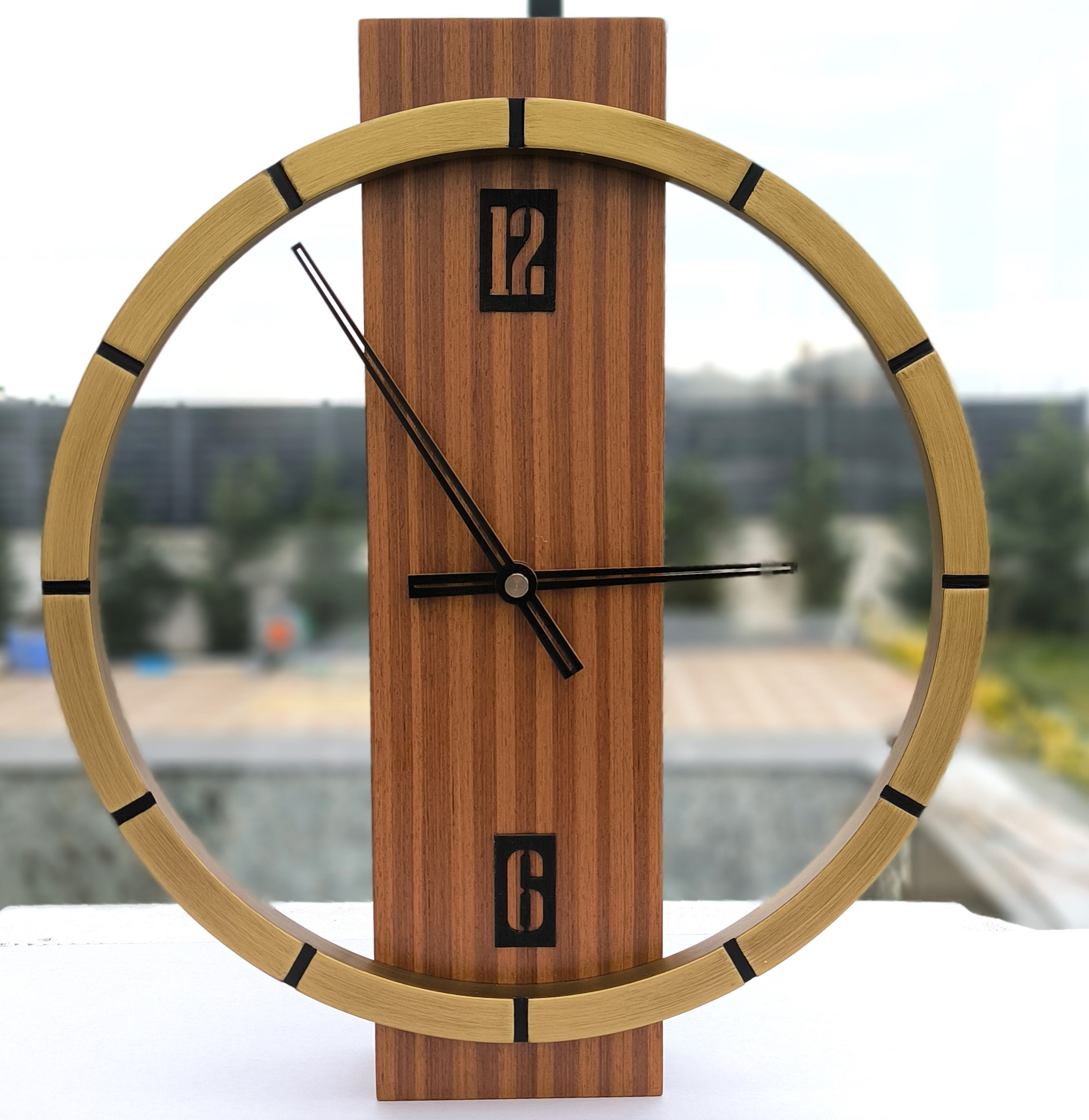 Original Natural Wall Clock,natural Wood Hand Made Clock,unique Design ...