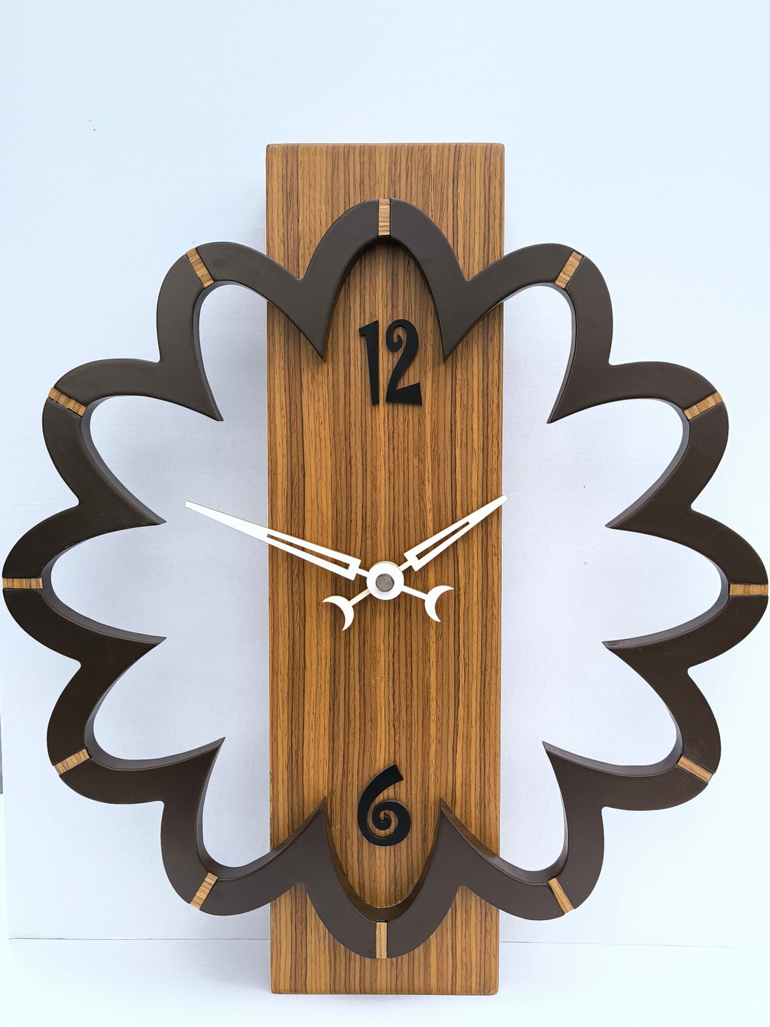 Original Natural Wall Clock,natural Wood Hand Made Clock,unique Design ...
