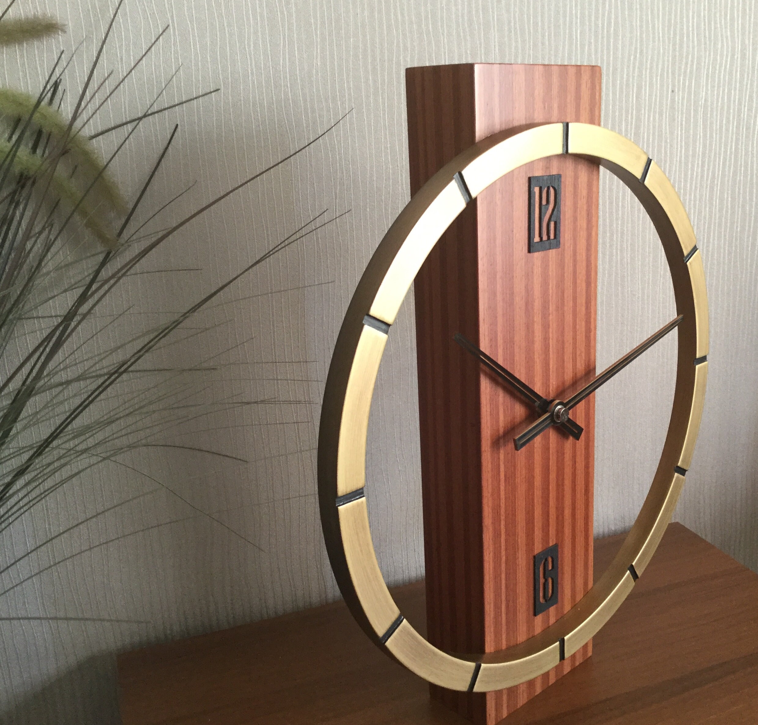 Original Natural Wall Clock,natural Wood Hand Made Clock,unique Design ...