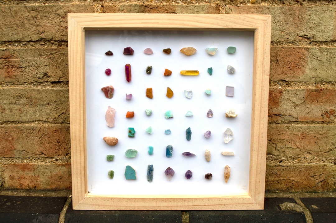 Gemstone Shadow Box Handmade Decor Unique Decor Shadow Box Unique ...