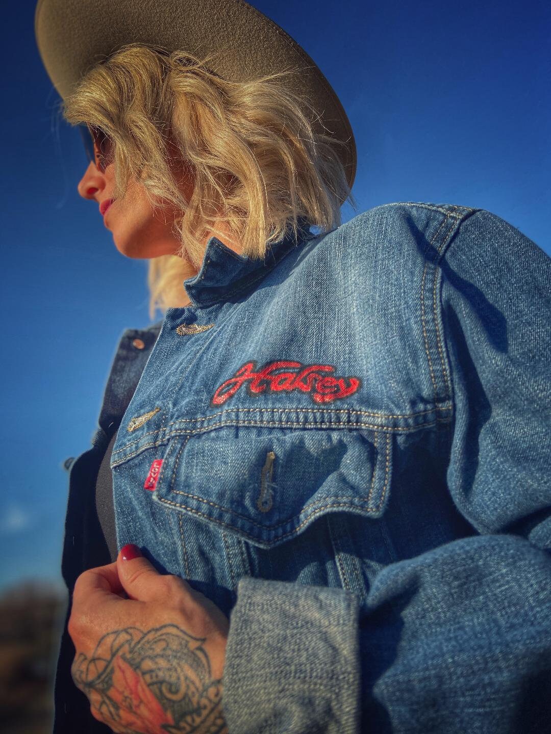 HALSEY Hand-painted Oversized Jean Jacket - Etsy
