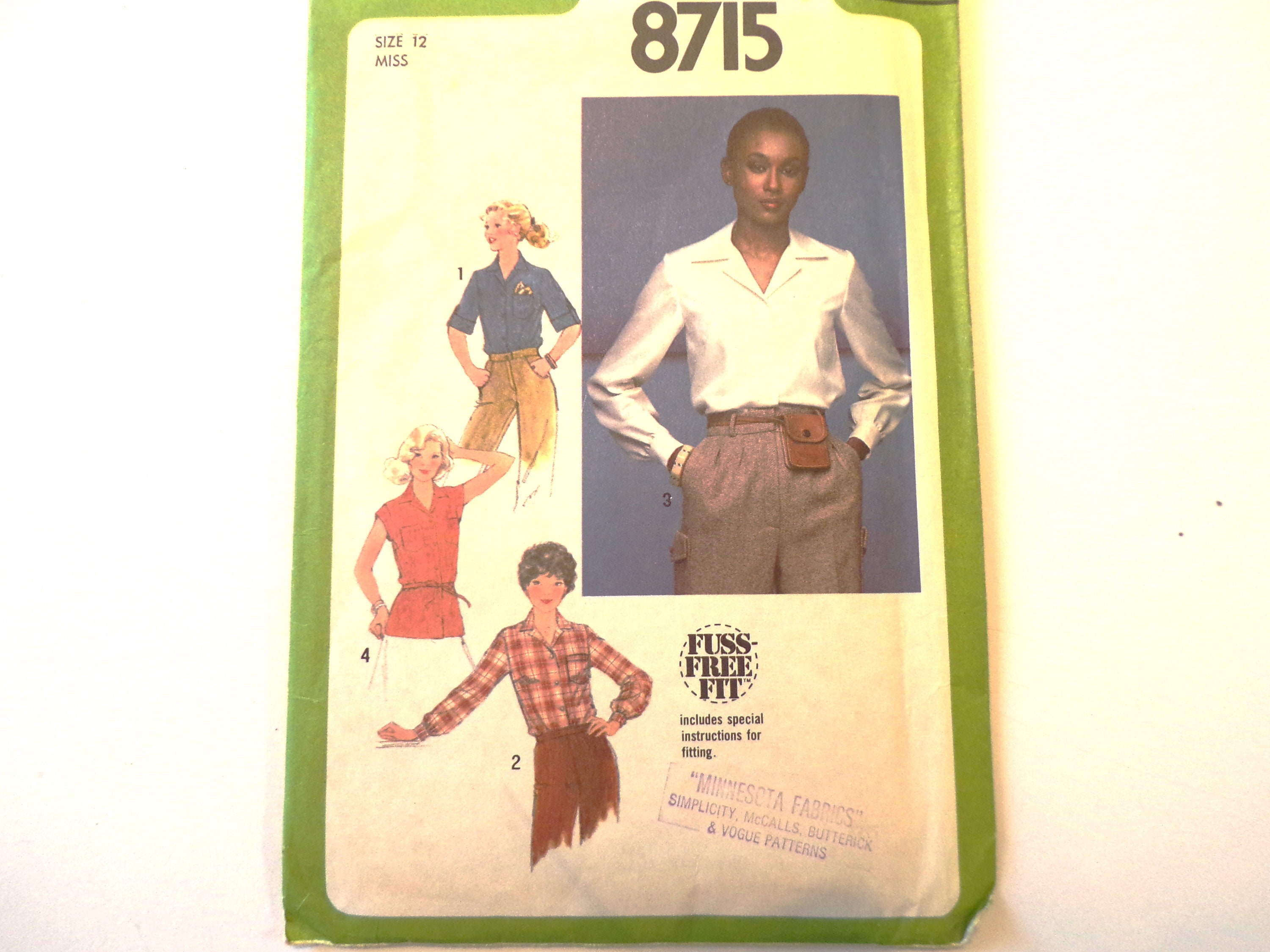 1978 Simplicity Sewing Pattern 8715 Blouse Misses Size 12 Unused Uncut ...