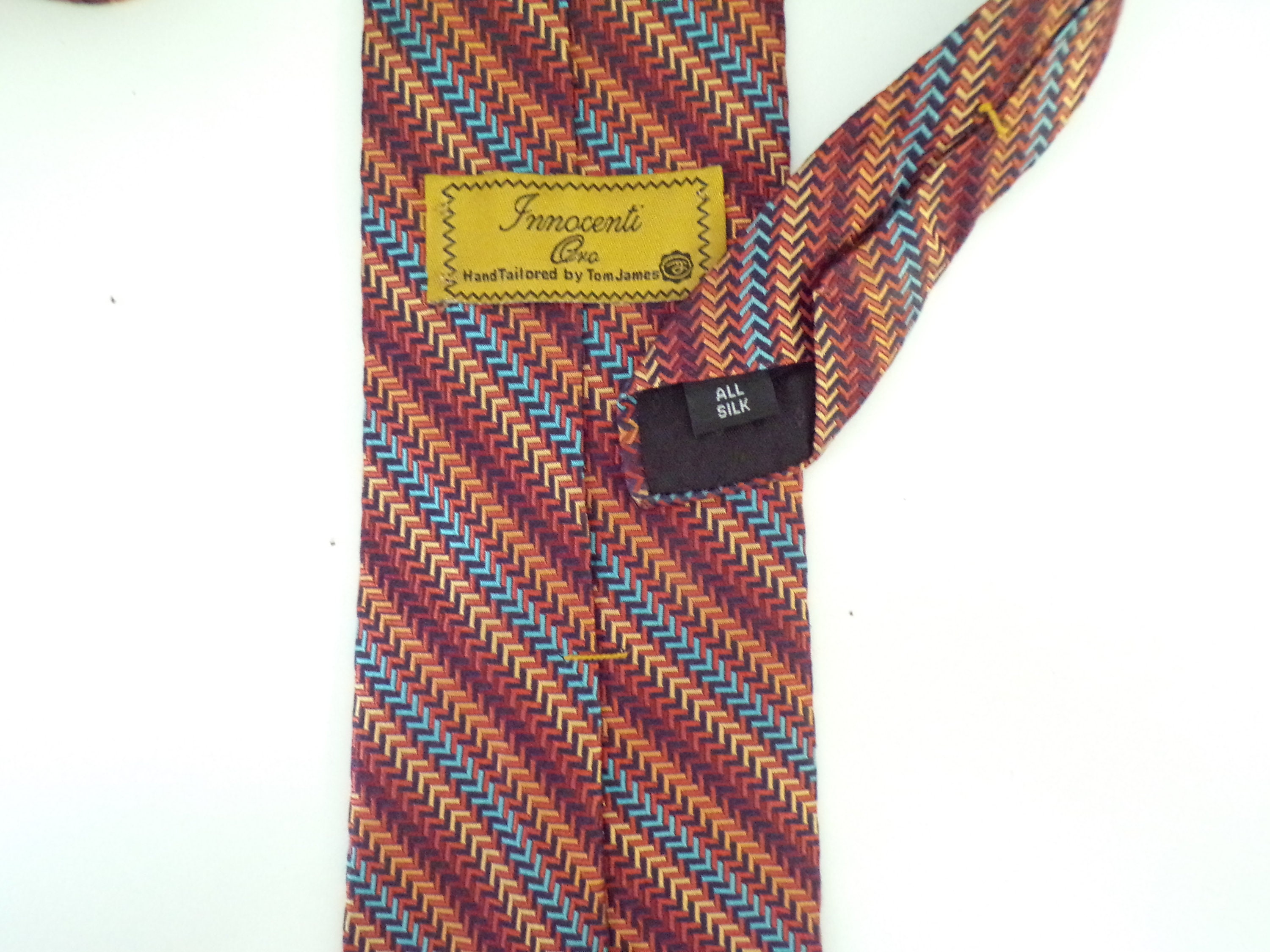 Vintage Striped Silk Necktie Innocenti Tom James - Etsy