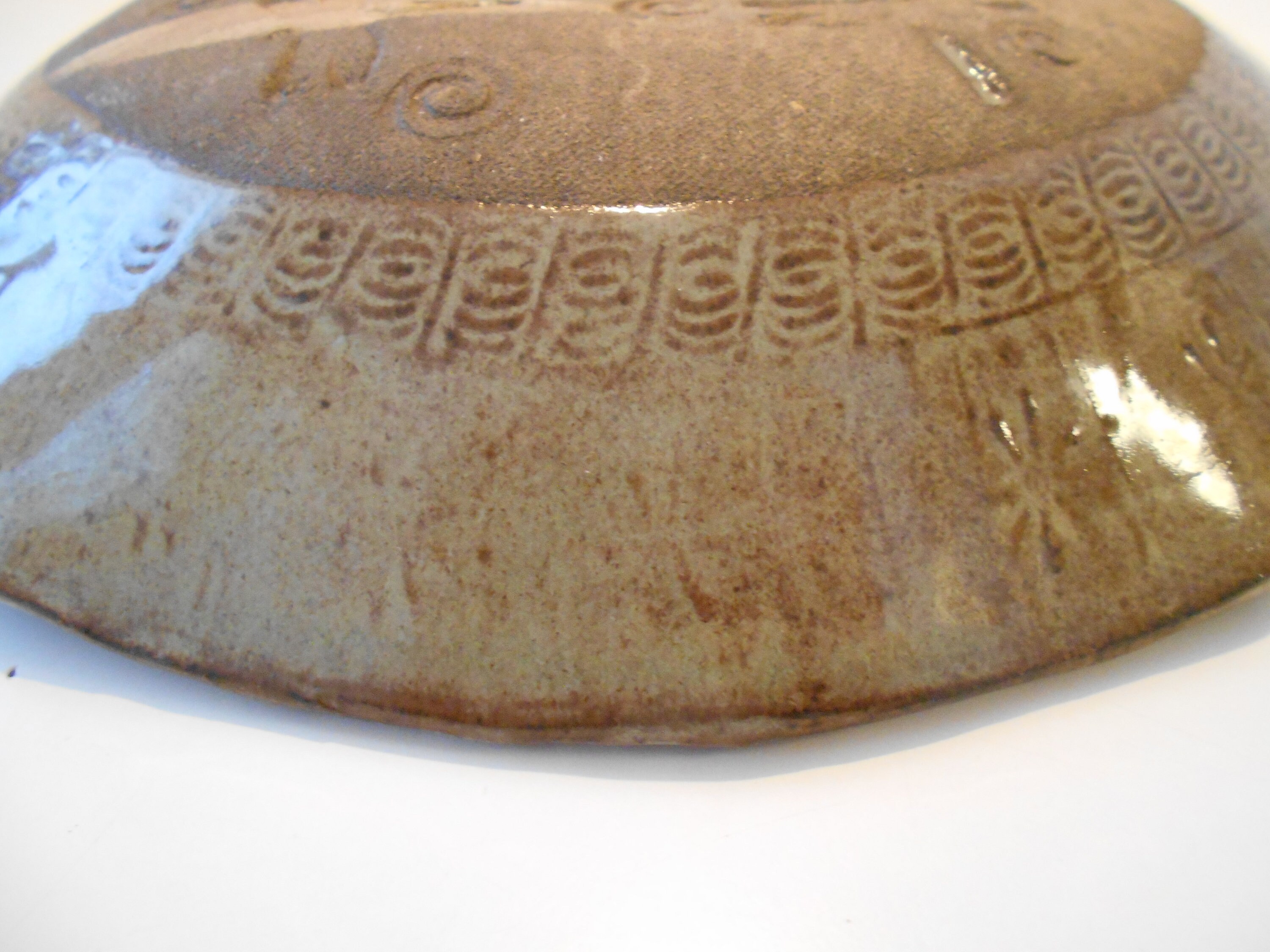 Hand Built Pottery Plate Shallow Bowl Trees Tan Light Brown - Etsy