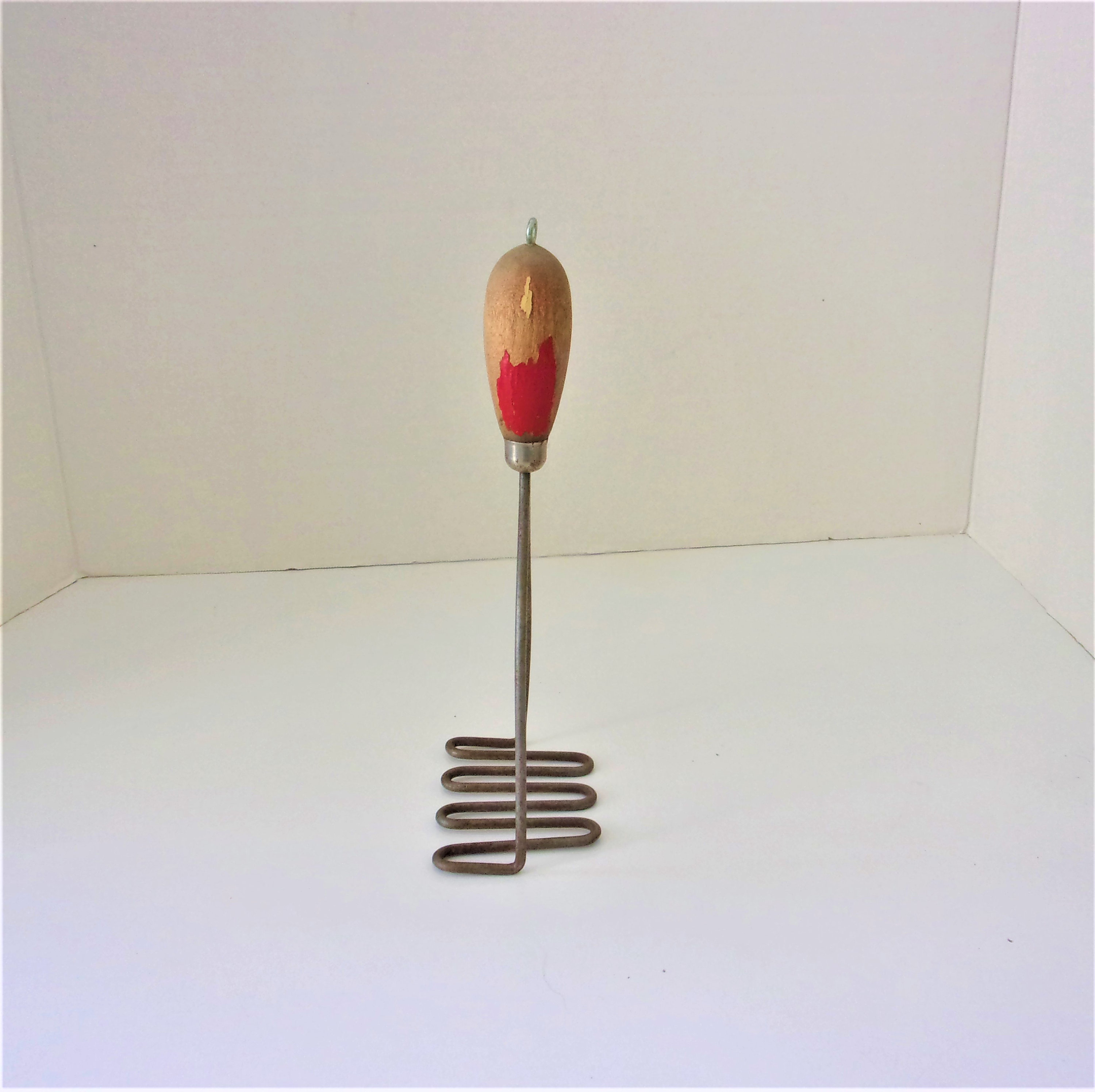 Vintage Potato Masher Heavy Wire Wavy Base Short Wood Handle - Etsy